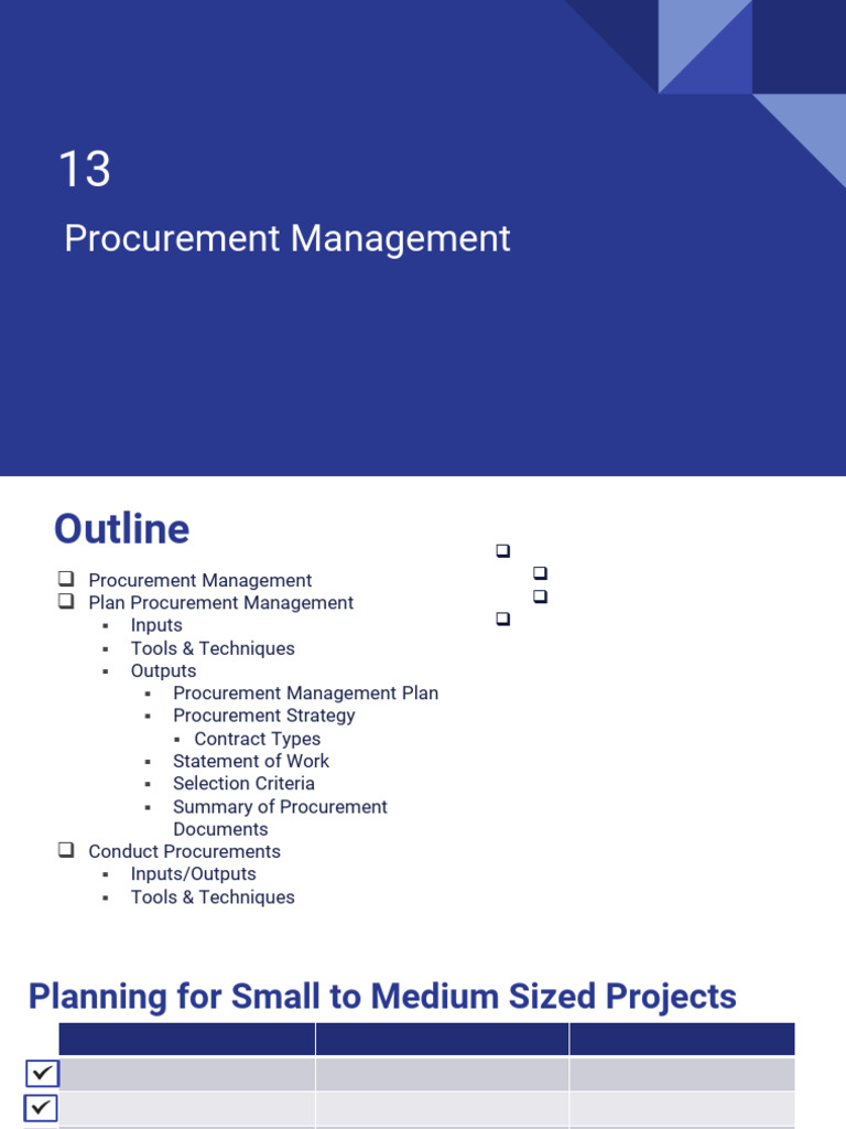 13 Project Procurement Management - Post | PDF | Procurement | Business