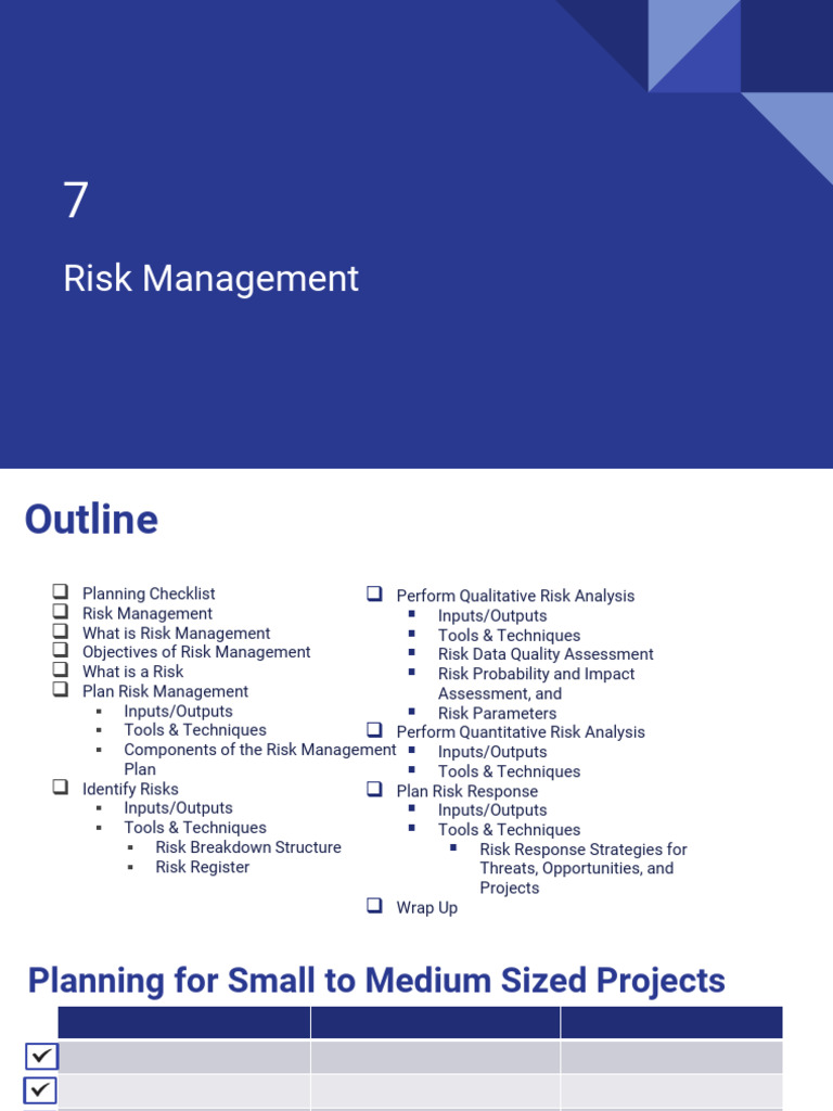 7 Risk Management - No Audio | PDF | Risk | Risk Management