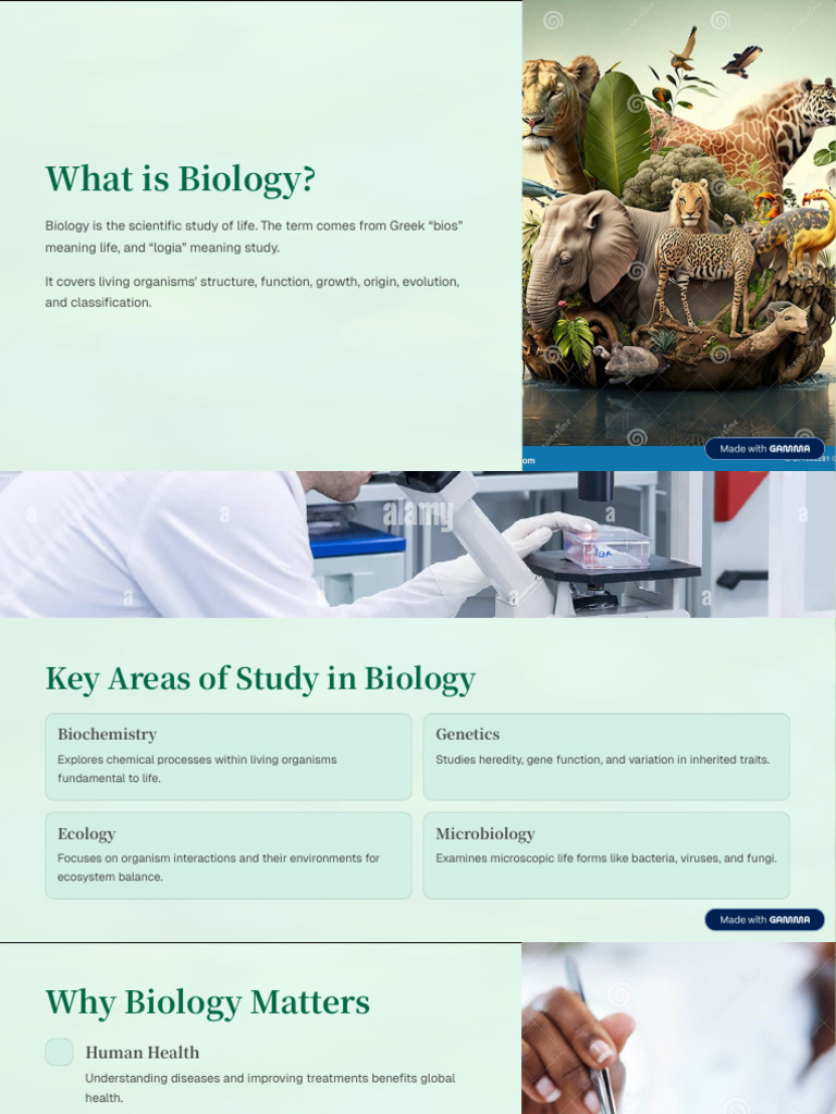 Overview of Biology and Its Importance | PDF