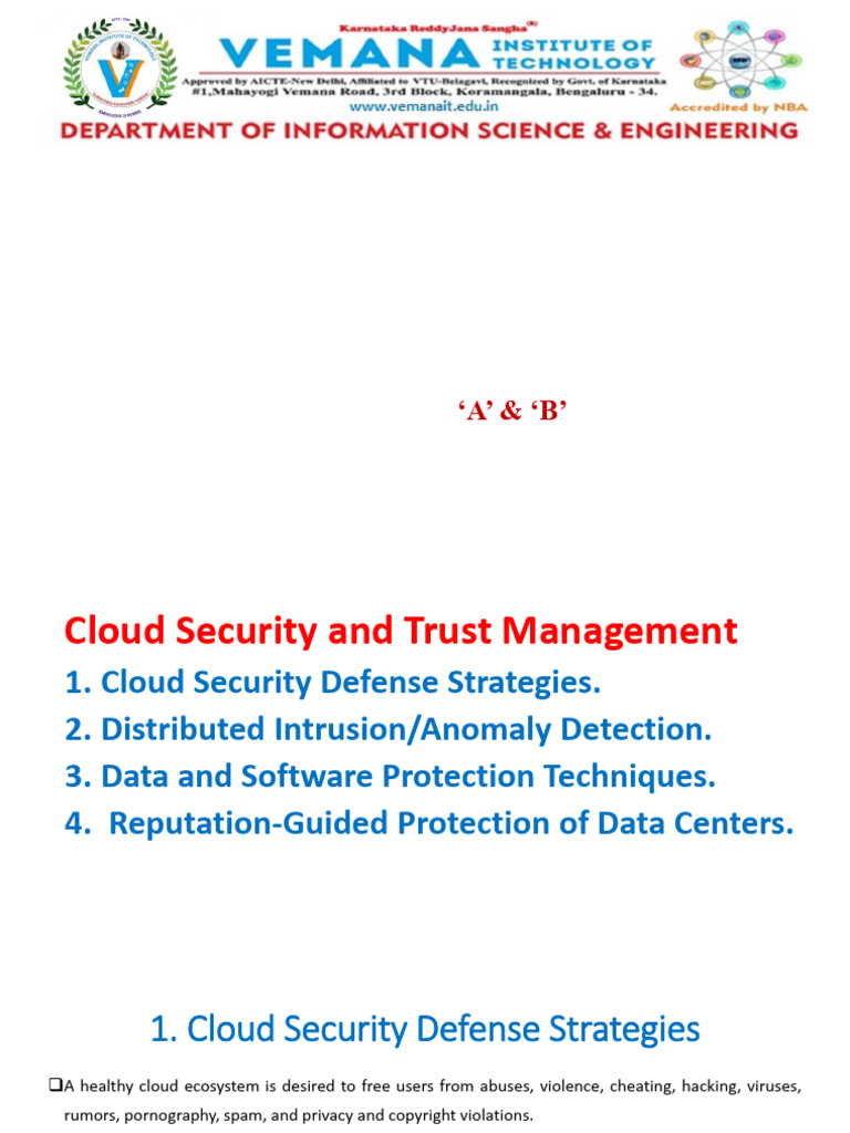 CC&NS Module 4 Trust Management | PDF | Cloud Computing | Virtual Machine