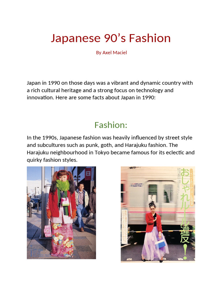 Japanese Fashion and More! | PDF | Japanese Cuisine | Foods