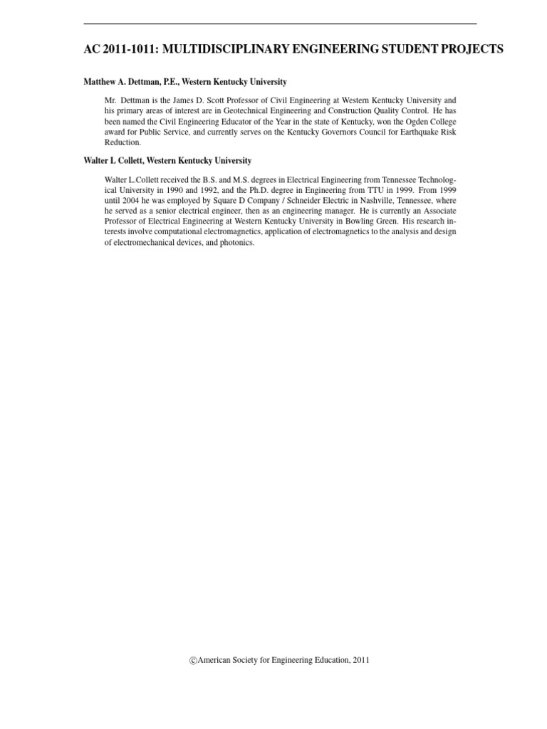 Multidisciplinary Engineering Projects Overview | PDF | Engineering ...