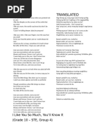 I Like You So Much, You'Ll Know It Lyrics | PDF | Poetry