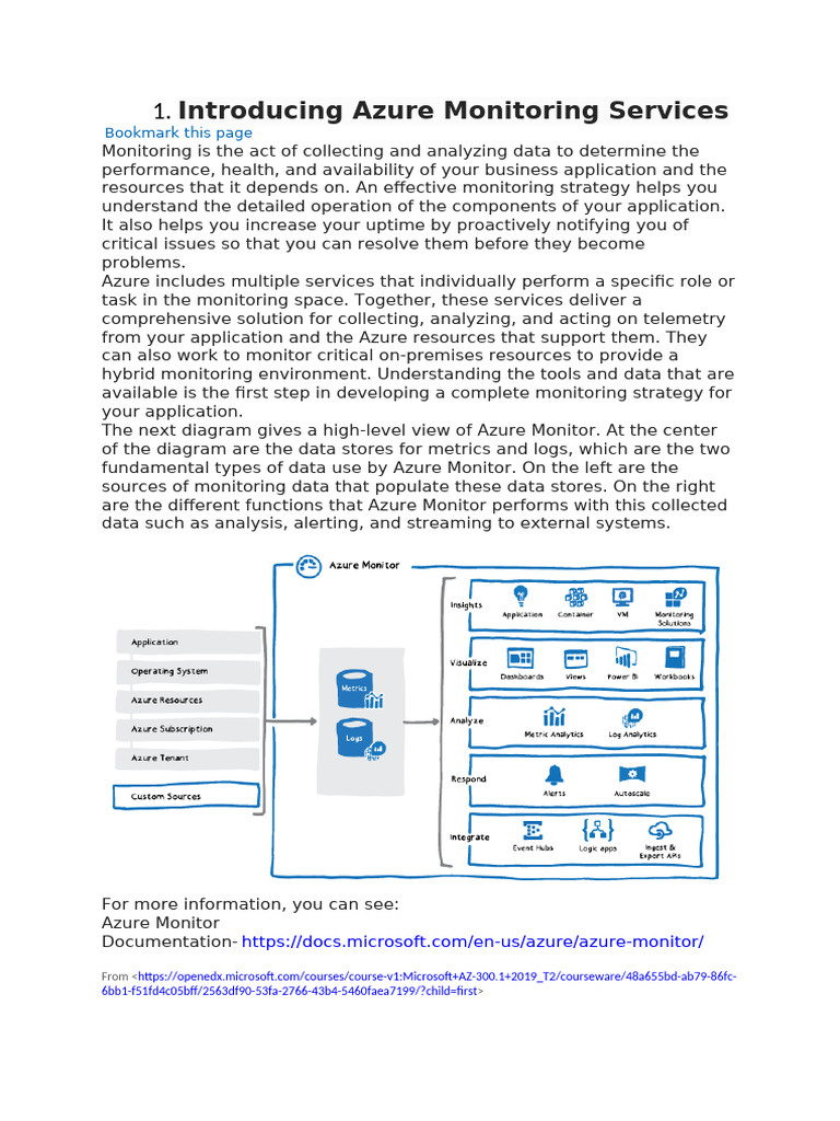 Introducing Azure Monitoring Services | PDF | Microsoft Azure ...