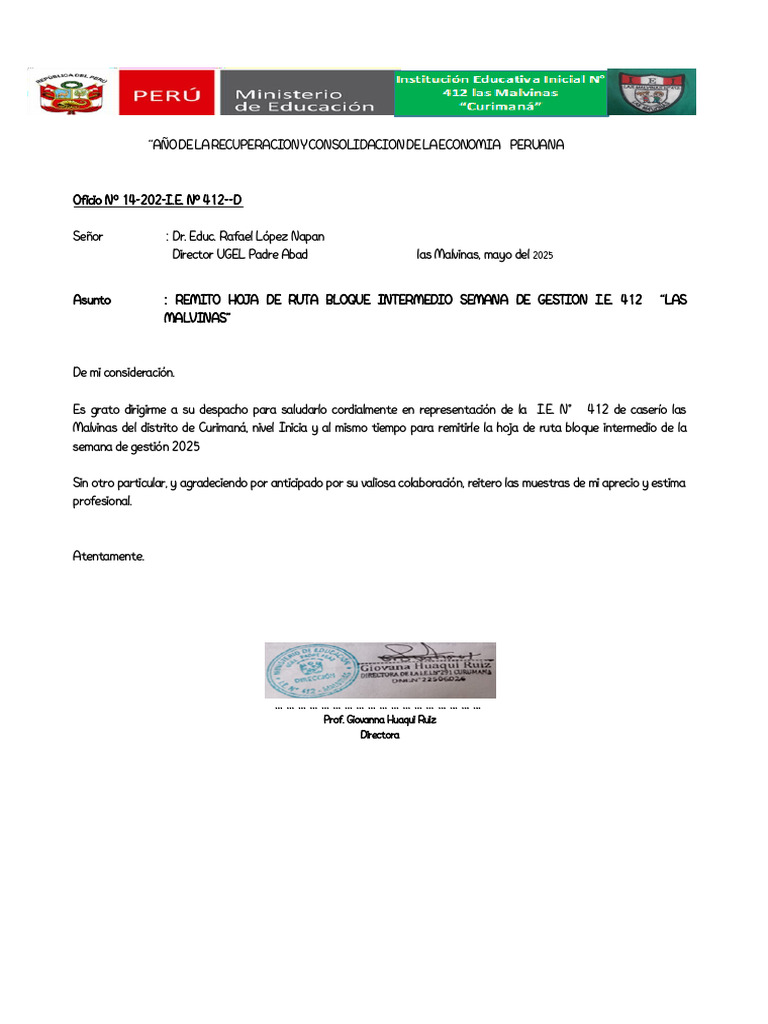 Hoja de Ruta de La Semana de 412 Gestion | PDF