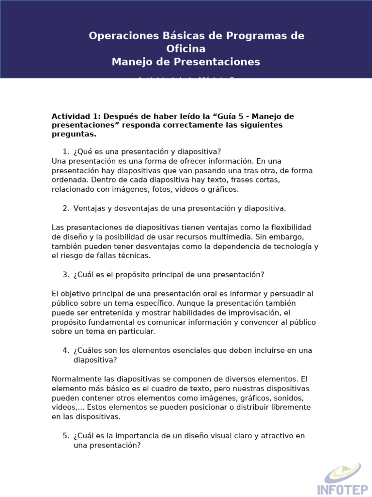 Actividad - Modulo 5 | PDF | Multimedia | Microsoft PowerPoint