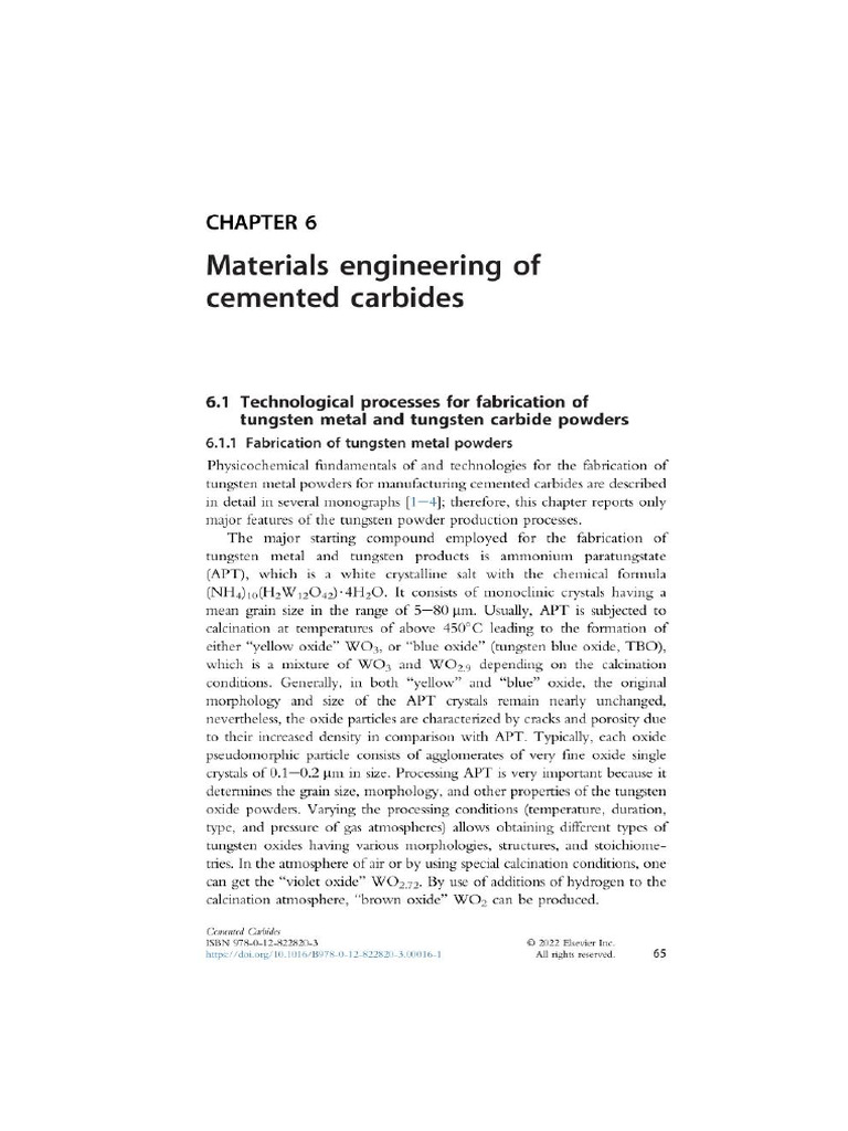 Chapter 6 Materials Engineering of Cemented Carbides 2022 Cemented ...