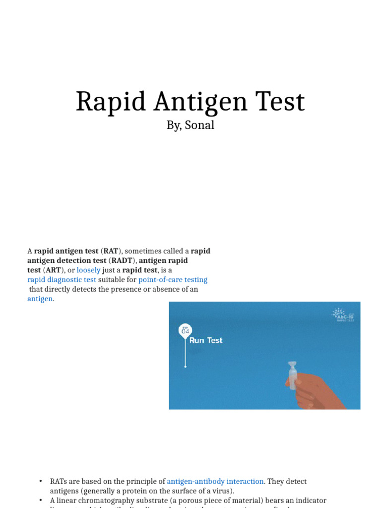 Rapid Antigen Test | PDF