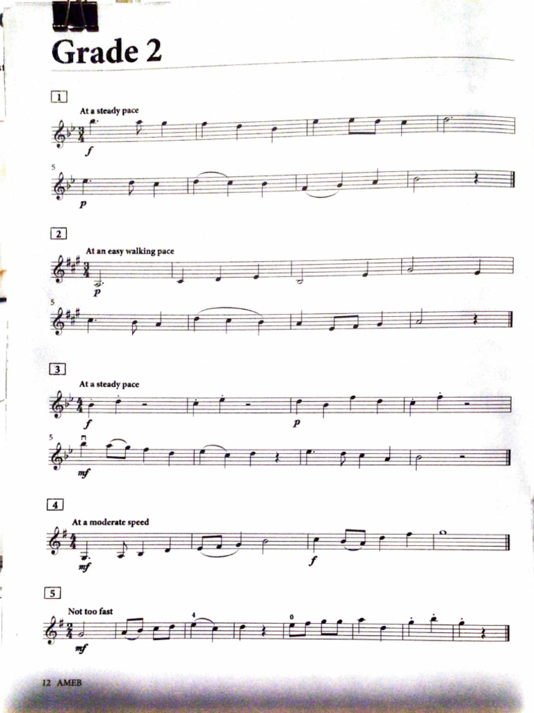 Grade 2, Sight Reading | PDF