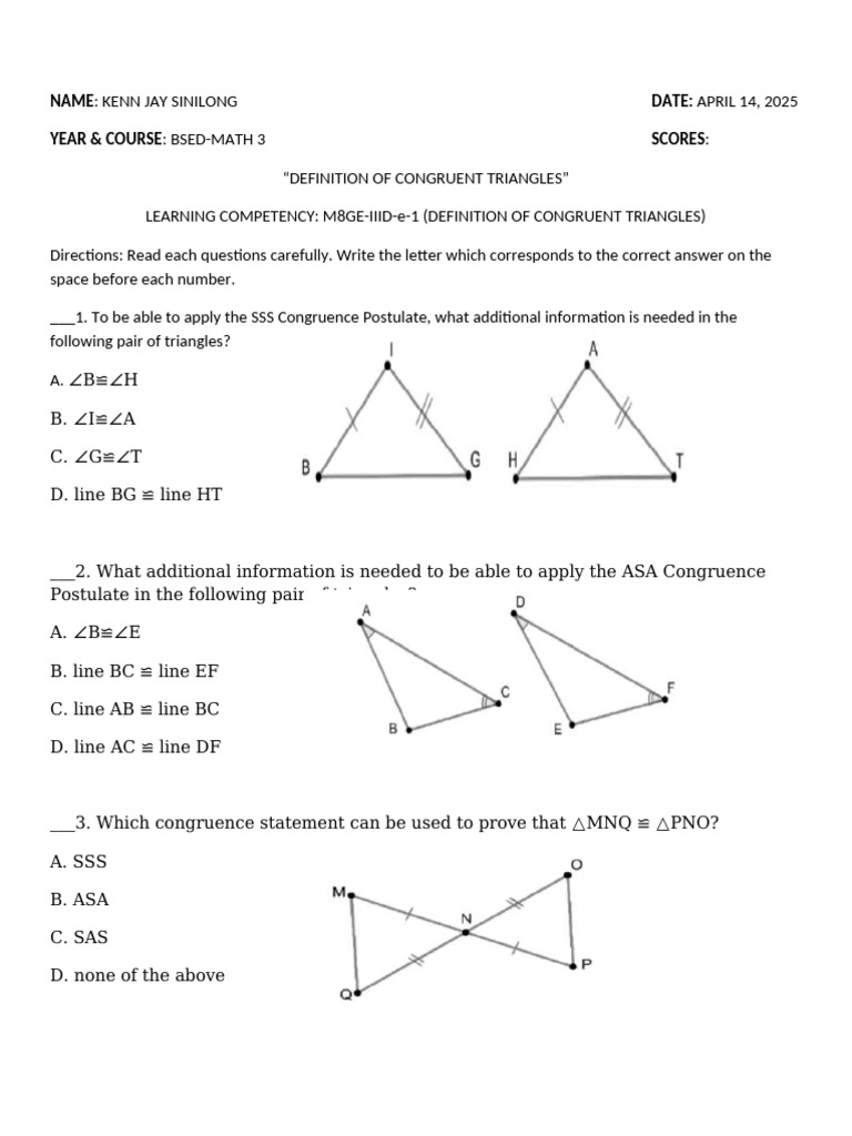 Math Worksheet Kennjay | PDF