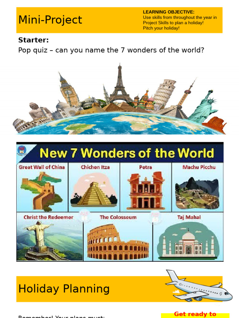 Holiday Planning Mini-Project Guide | PDF