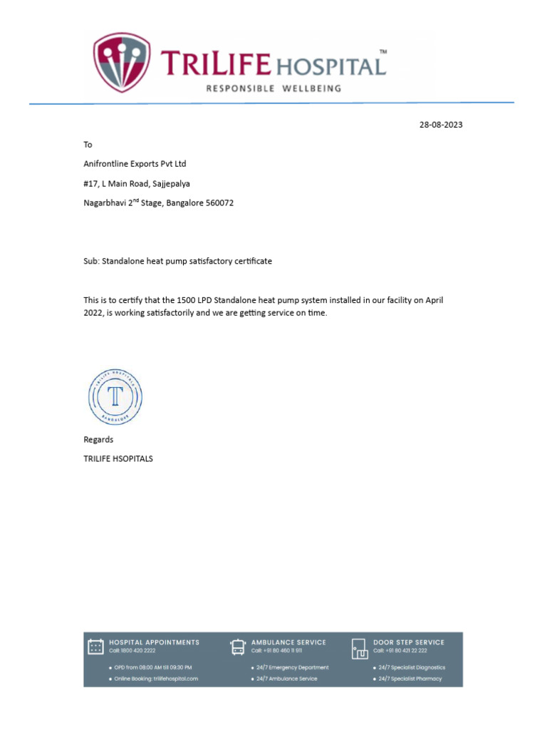 Trilife (Specialist Hospitals) | PDF