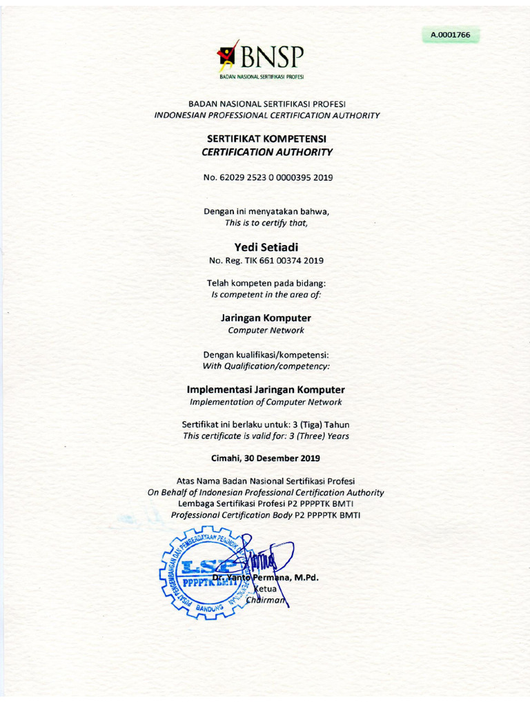 Implementasi Jaringan P4TK BNSP | PDF