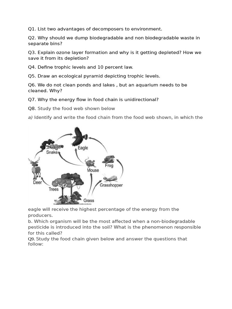Environmental Science Questions and Answers | PDF