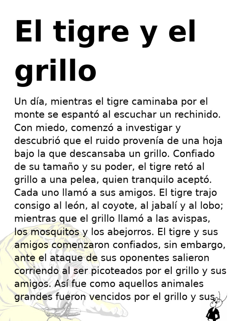 El Tigre y El Grillo | PDF