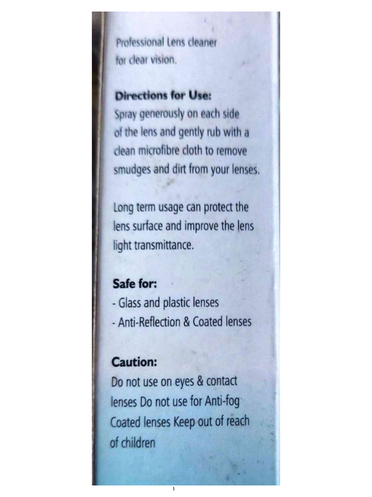 Lens Clean | PDF
