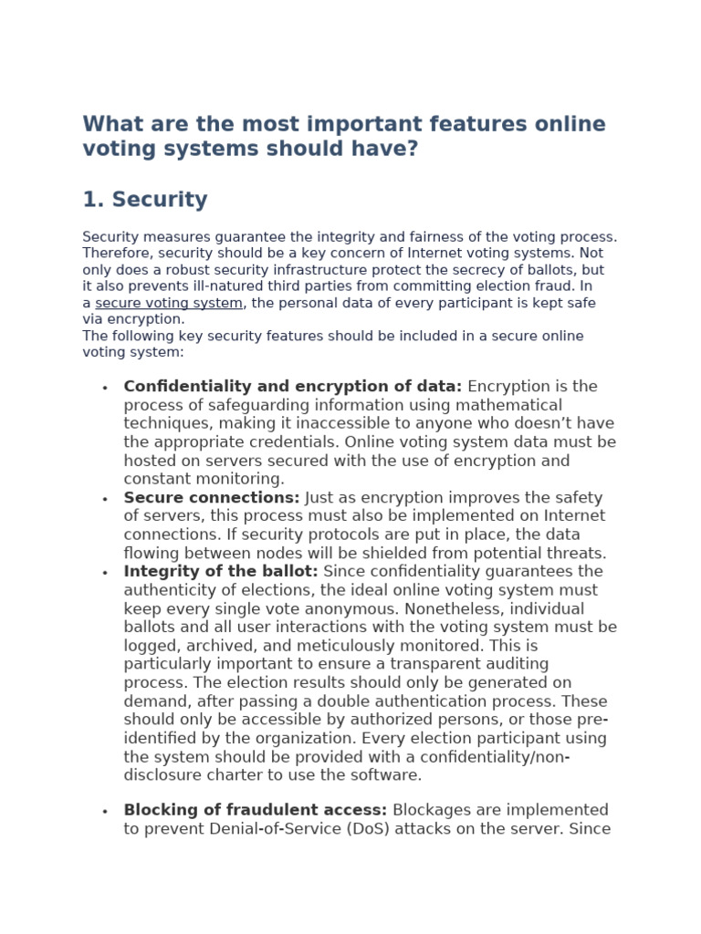 What are the most important features online voting systems should have ...