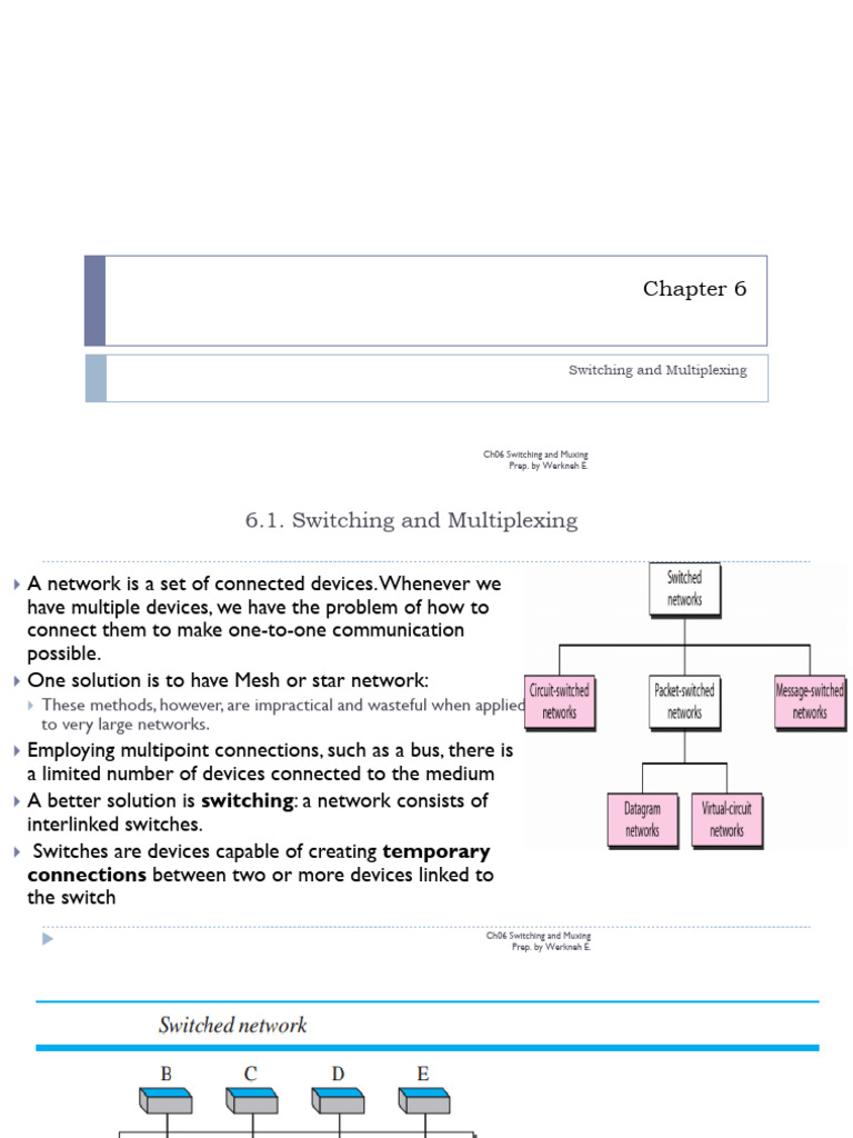 Ch06 Switching & Multiplexing | PDF | Computer Network | Ethernet