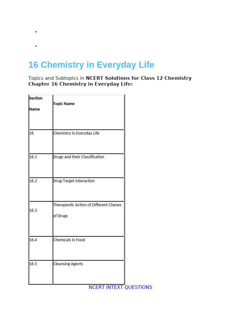 Chemistry in Every Day Life | PDF | Detergent | Sugar Substitute