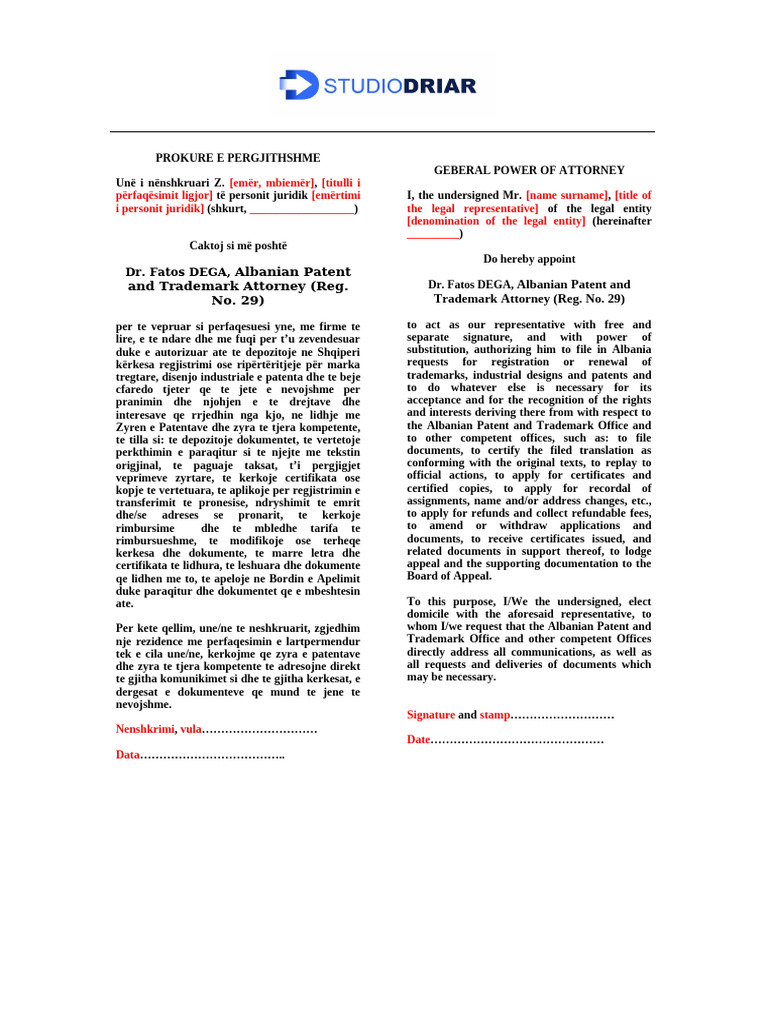 General PoA-TM-2 2 | PDF