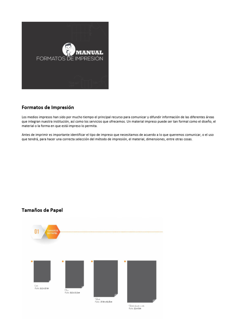 Manual de Formatos de Impresión | PDF