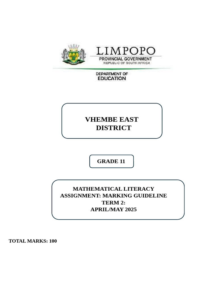 Mlit Grade 11 Assignment Marking Guideline-2025-1 | PDF | Economies