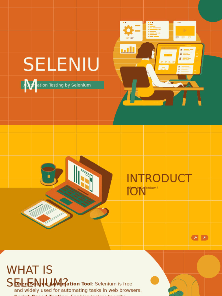 Orange and Green Illustration Computer Science Presentation | PDF | Selenium (Software ...