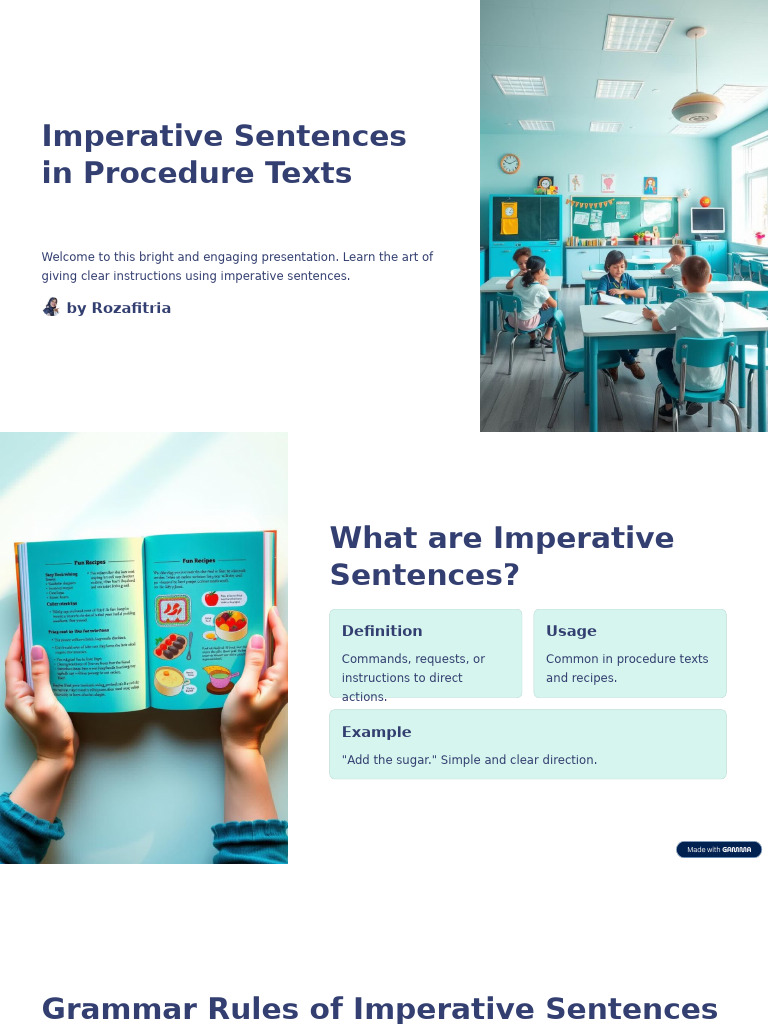 Imperative Sentences in Procedure Texts | PDF