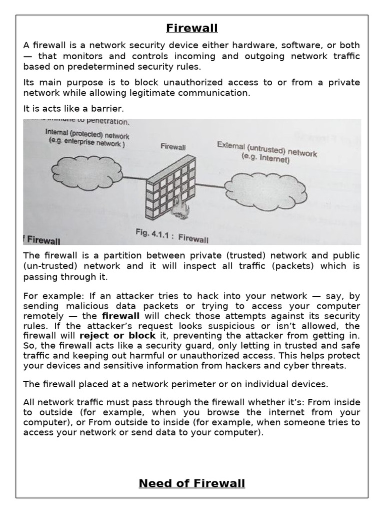 Firewall and Intrusion Detection System (18 Marks) | PDF | Firewall ...