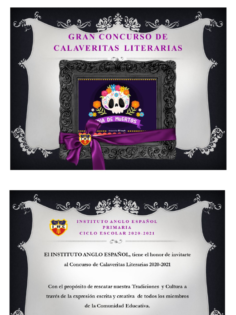 CONCURSO CALAVERITAS LITERARIAS IAE Act | PDF
