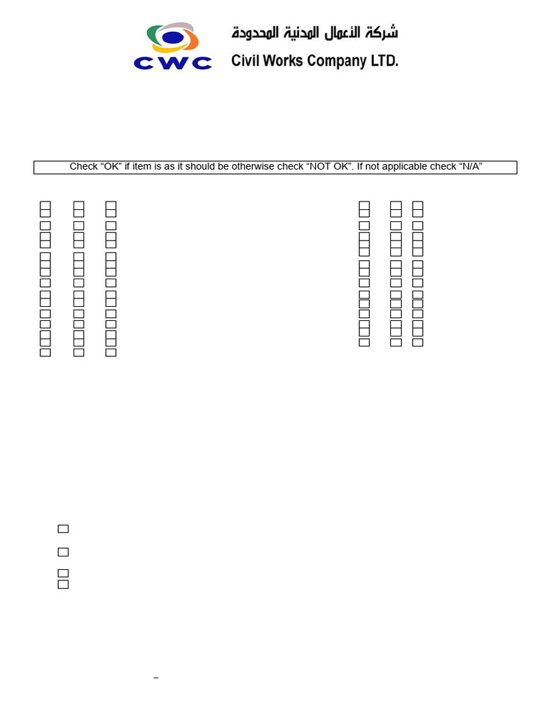 Backhoe Inspection Checklist Template | PDF | Vehicles | Vehicle Technology