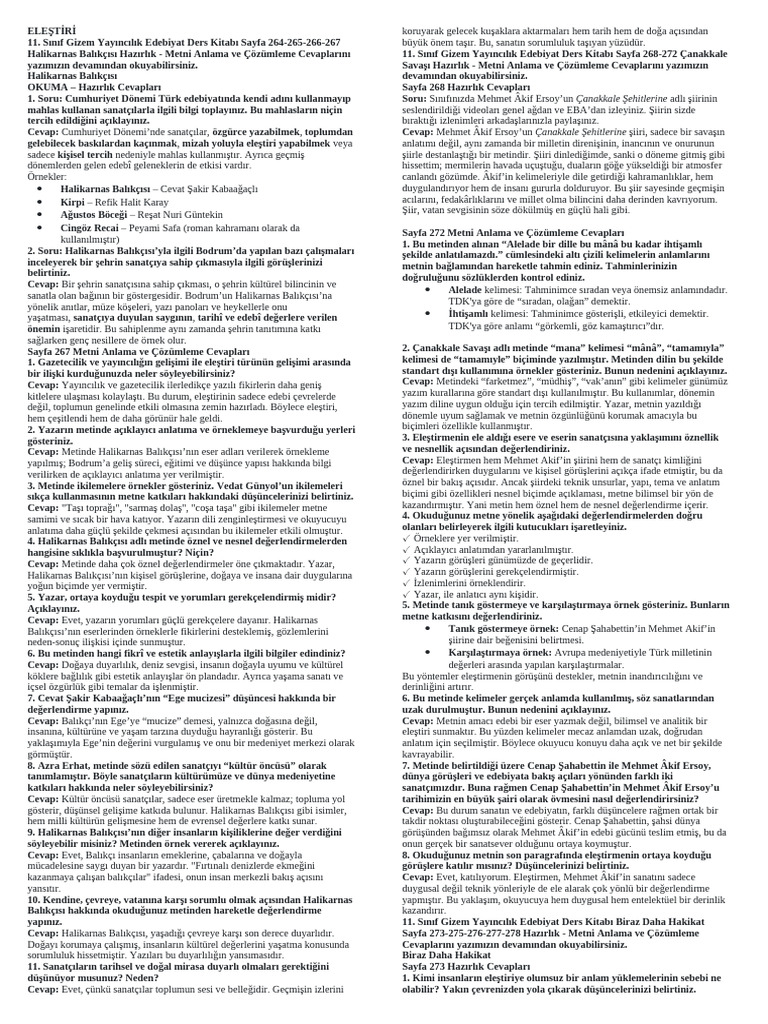11 Eleştiri Soru | PDF