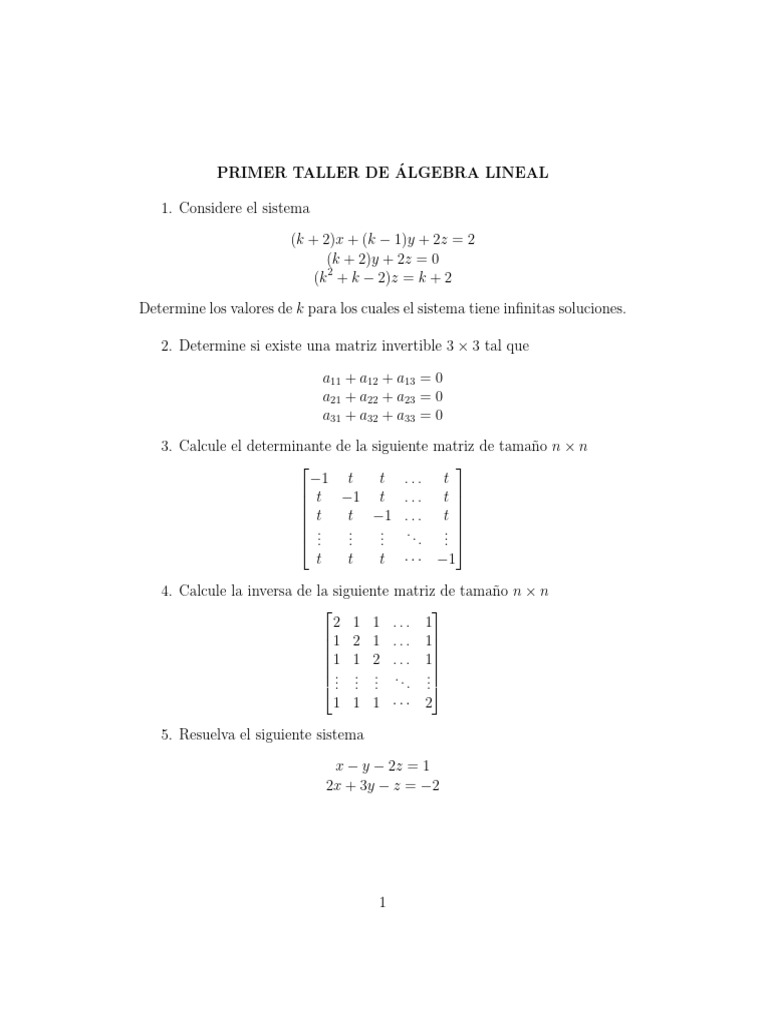 Parcial 1 Algebra | PDF