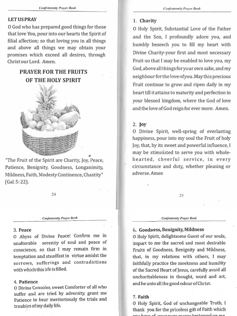 Gifts and Fruits of The Spirit Prayer Book | PDF | Fruit Of The Holy ...