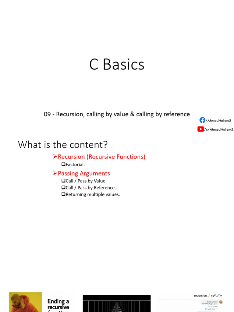 C Recursion and Argument Passing | PDF | String (Computer Science ...
