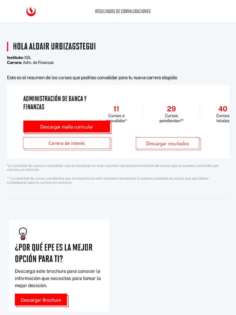 Resultados Convalidacion | PDF