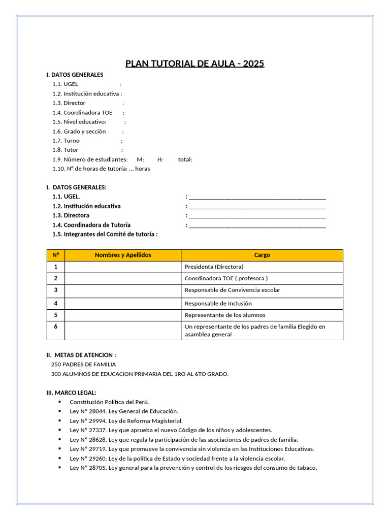 3.20.plan Tutorial de Aula | PDF | Pedagogía | Aprendizaje
