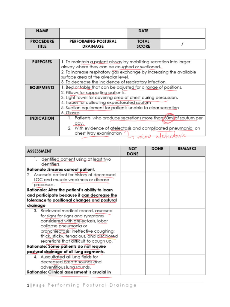 CPT Checklist with Rationale | PDF | Respiratory Tract | Thorax