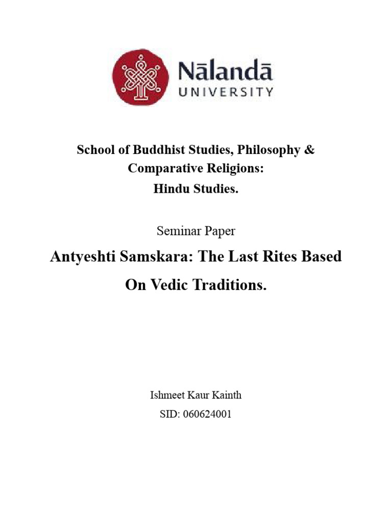 Antyeshti Samskara: Hindu Last Rites Explained | PDF | Vedas | Rituals