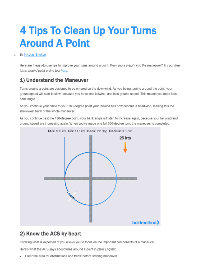 4 Tips To Clean Up Your Turns Around A Point | PDF