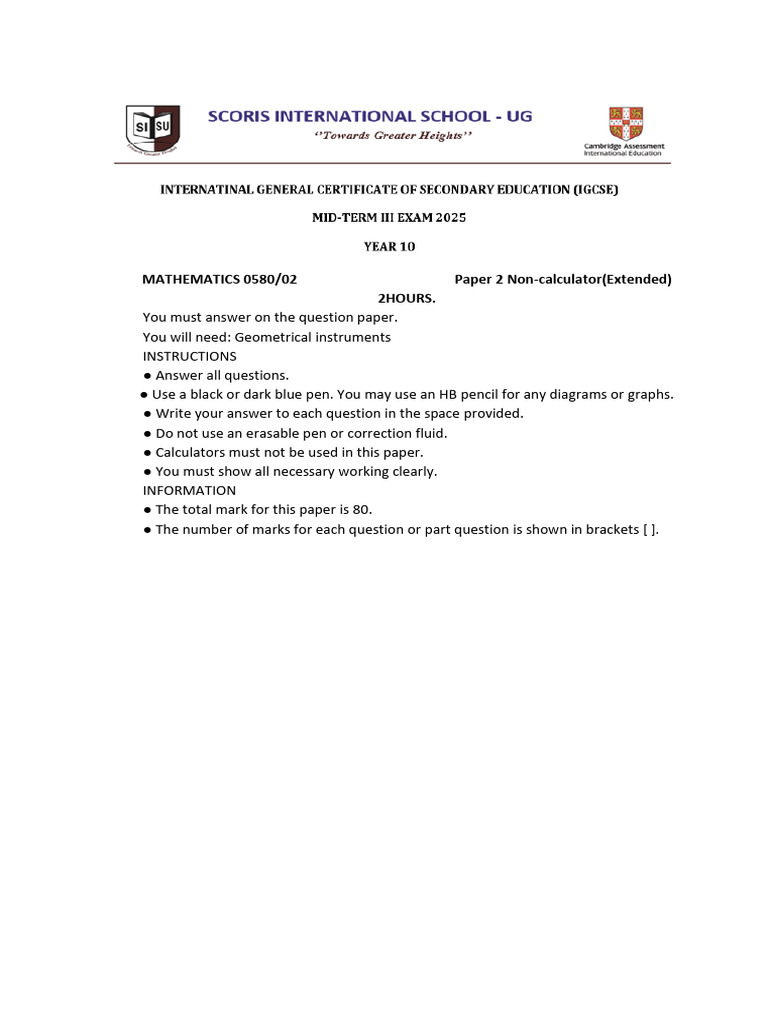 Yr10 MTC | PDF