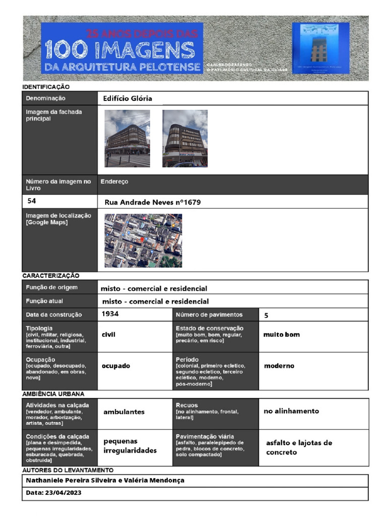 Ficha 100 imagens- Edifício Glória | PDF