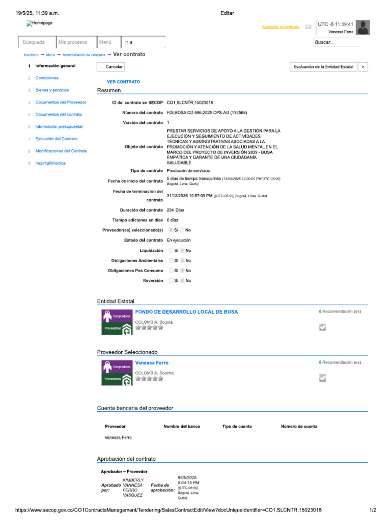 Pantallazo Secop 2 | PDF