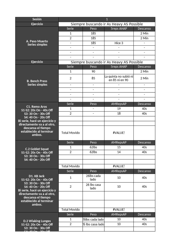 Progra Strong & Lean Mes 2 | PDF