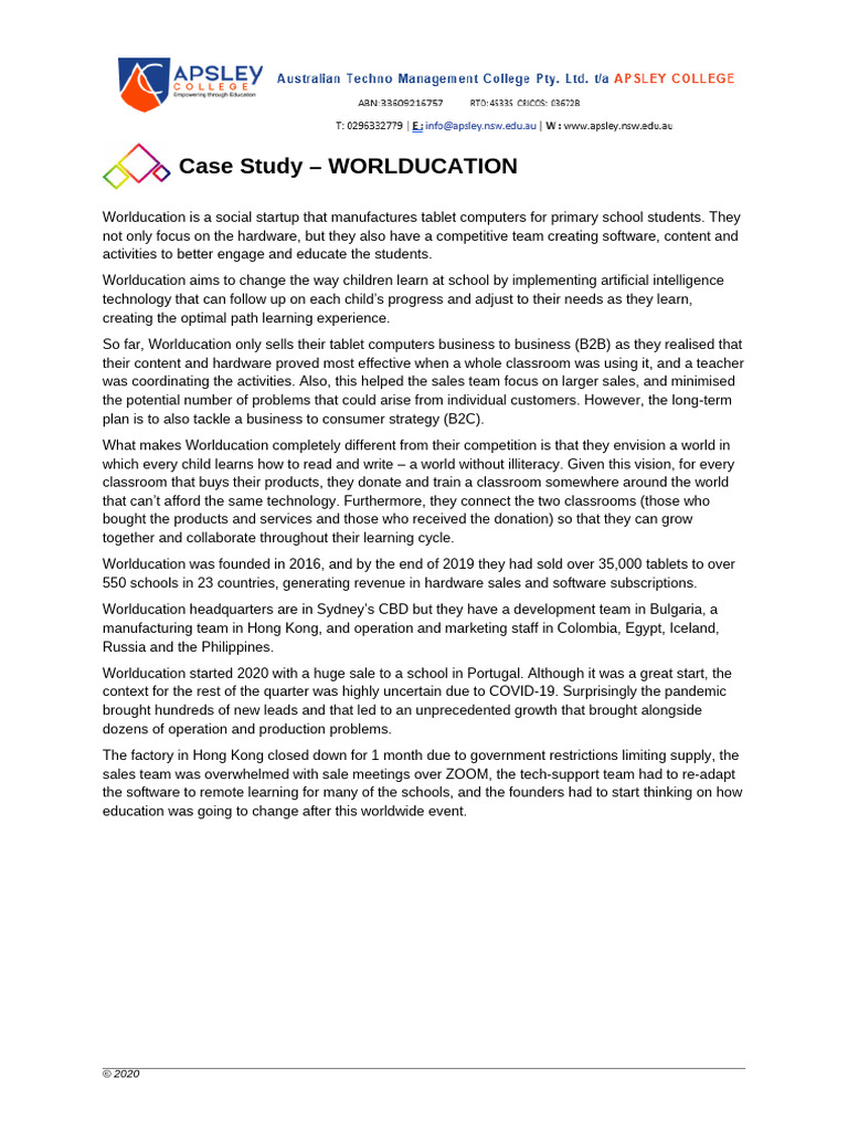 Worlducation's Strategic Plan 2020-2022 | PDF | Conflict Of Interest ...