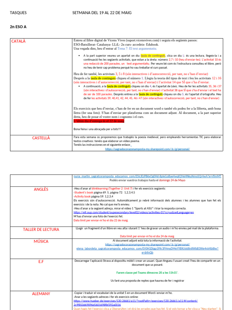 Graella 19 Al 22 | PDF