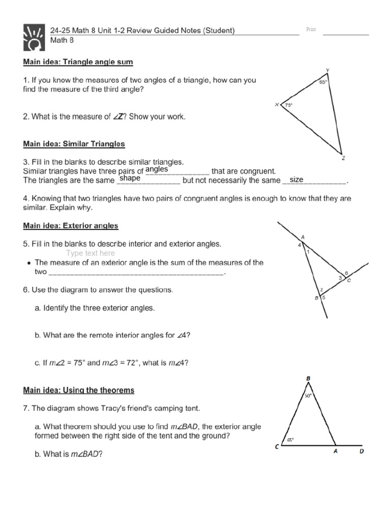 8th Grade SC Ready Review - Transformations | PDF
