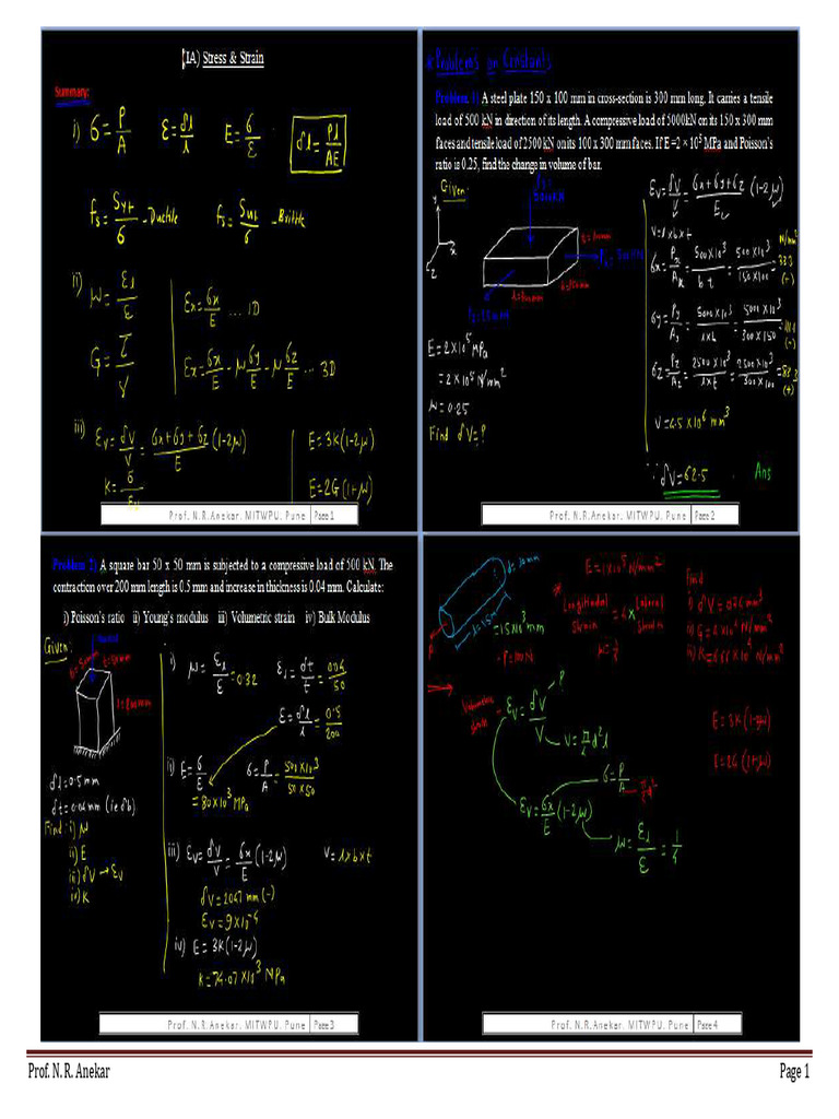 Unit 1 - Normal Stress | PDF