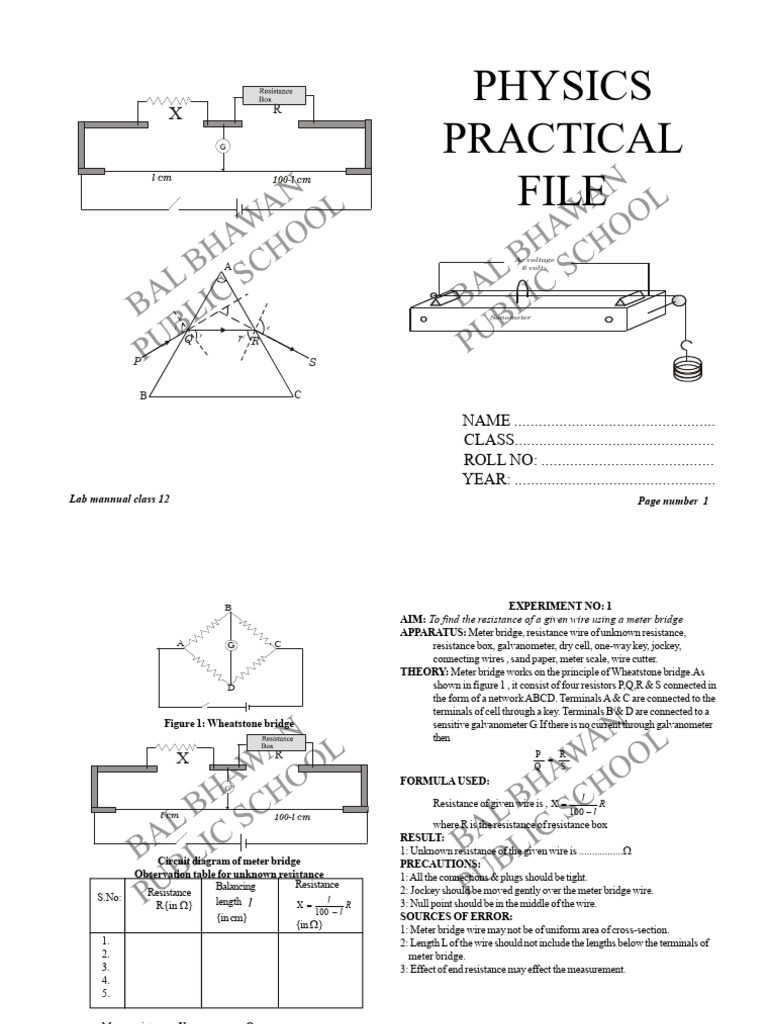 Lab Manual Session 23-24 Class 12 | PDF | P–N Junction | Electricity