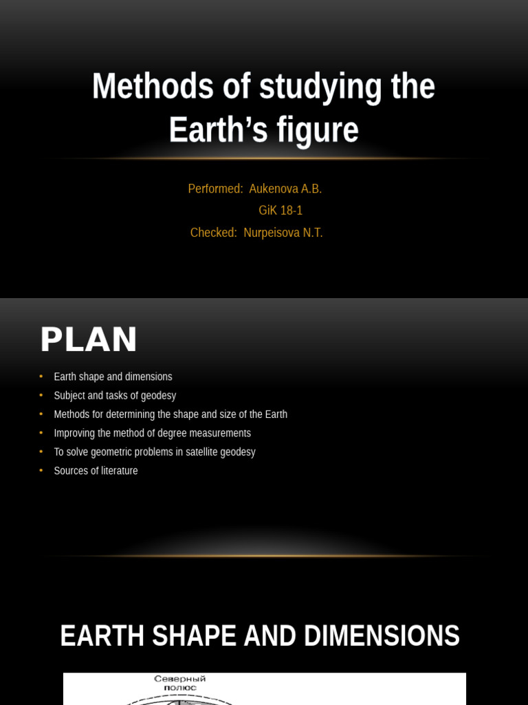Methods of studying the Earth's figurе | PDF | Geodesy | Latitude